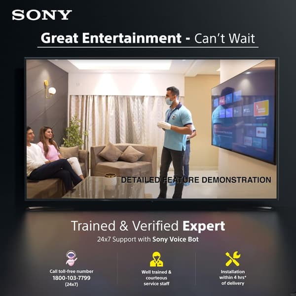 Sony K-55S30 BRAVIA 3 55 Inch 4K Ultra HD LED Smart Google TV with AI ...